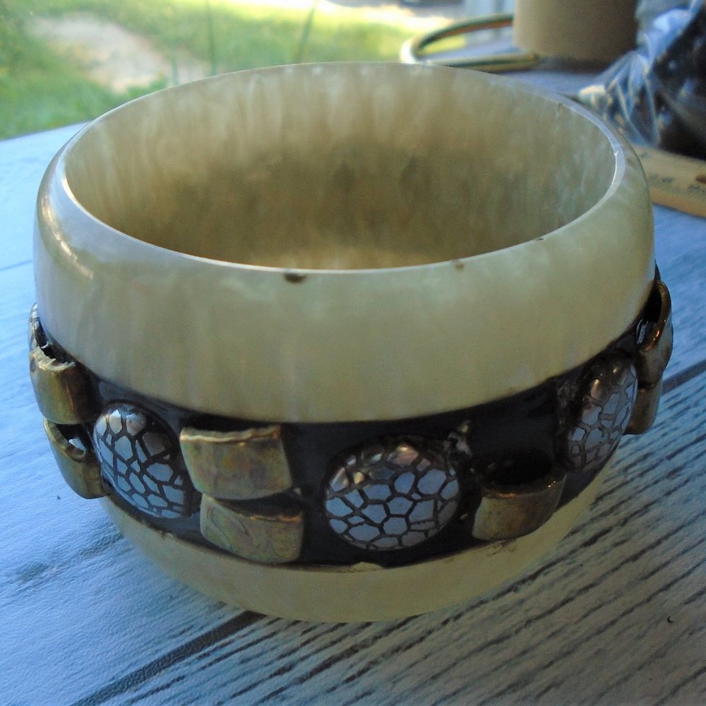 Large Wild Resin And Texture Bracelet - Gem